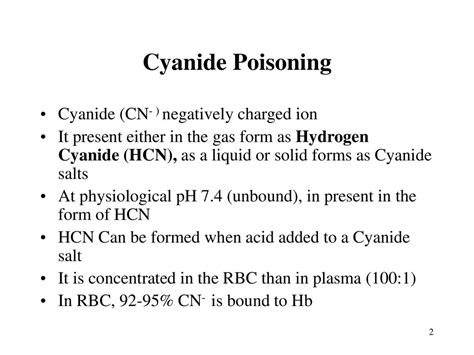 Hydrogen Cyanide Poisoning
