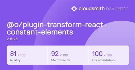 O Plugin Transform React Constant Elements 2 8 23 Npm Package