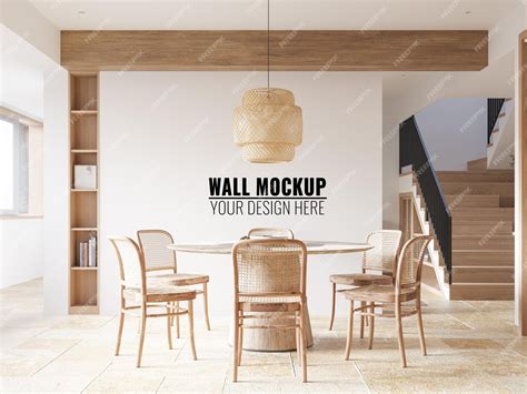인테리어 식당 벽 모형 프리미엄 Psd 파일