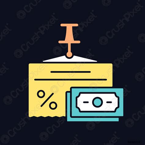 Fixed Expenses Rgb Color Icon For Dark Theme Stock Vector 4085224