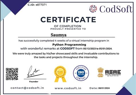 Saumya Thakur On Linkedin Internshipcomplete Nextchapter Codsoft