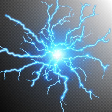 Blue Vector Lightning Bolt Stock Vector Illustration Of Effect 37384690