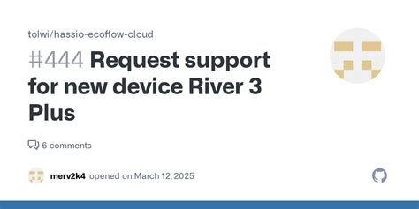 Request Support For New Device River 3 Plus · Issue 444 · Tolwihassio Ecoflow Cloud · Github