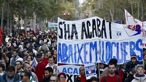 Se acabó Bajemos los alquileres la masiva protesta en Barcelona para exigir que se respete