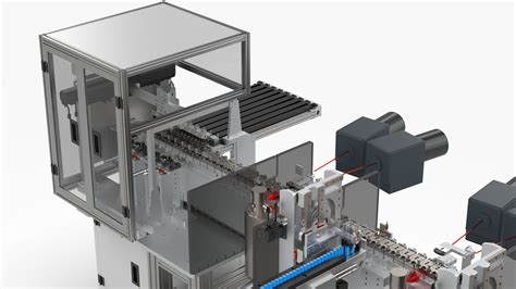 Automatic 18650 Battery X Ray Testing Machine 3d Model Cgtrader
