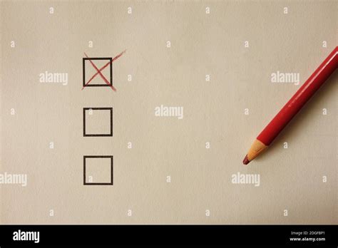 Paper Form With Check Boxes Stock Photo Alamy