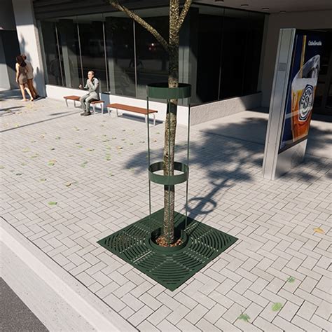 Evergreen Tree Grate Square With Circular Inner 2 Landmark Products