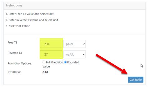 Free T3 Reverse T3 Ratio