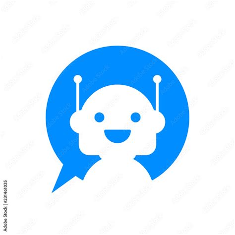 Robot Icon Bot Sign Design Chatbot Symbol Concept Voice Support