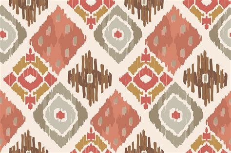 인도네시아 인도 및 아시아 Countriesgeometric 민족 동양 이음새가 없는 본보기에 있는 직물에 Ikat