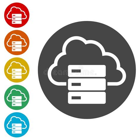 hosting server icon database icon stock illustration illustration of