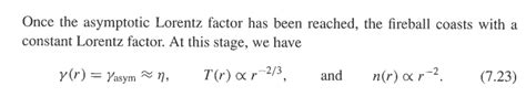 Solved Once The Asymptotic Lorentz Factor Has Been Reached