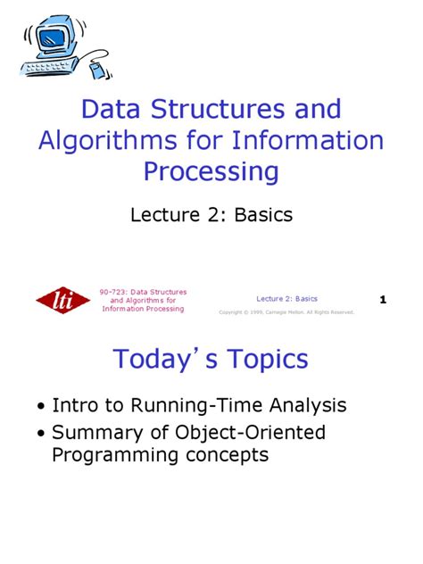 data structures and algorithms for information processing lecture 2 basics pdf time
