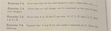 Solved Exercise 73 Prove That There Do Not Exist Integers