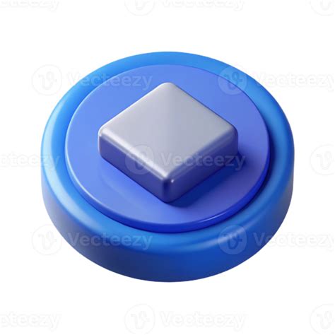 Impressive Sought After Symmetrical Isometric Button Minimal Blue