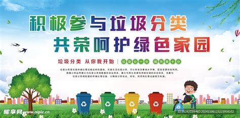 垃圾分类展板海报设计图 Psd分层素材 Psd分层素材 设计图库 昵图网