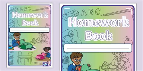 Homework Book Cover Teacher Made Twinkl