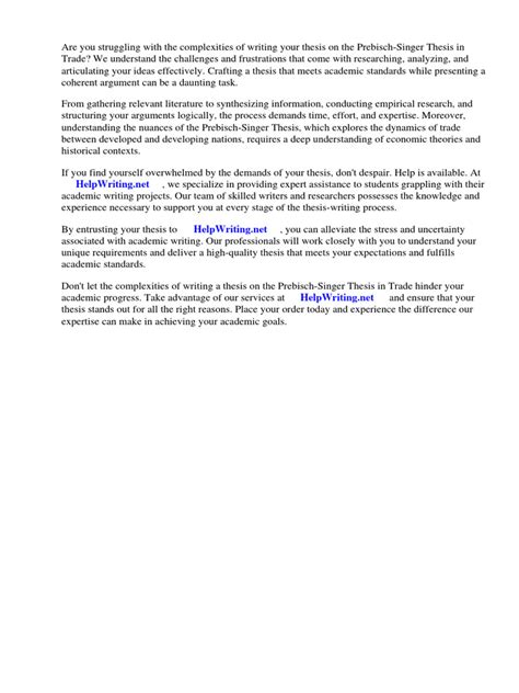 Prebisch Singer Thesis Trade Pdf Elasticity Economics Demand