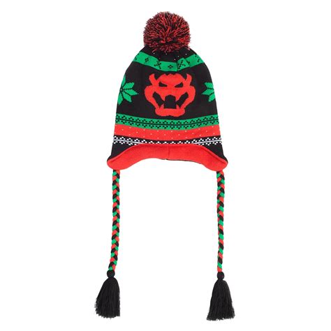 Super Mario Bowser Hat With Pom Poms Elbenwald