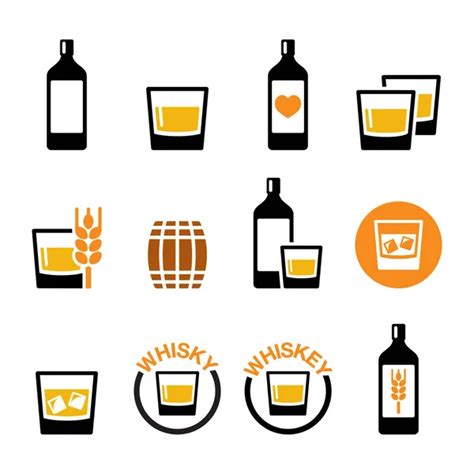 Drink Alcohol Beverage Icons Set Stock Vector Image By ©redkoala 15885435