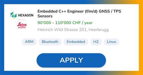 embedded c engineer f m d gnss tps sensors r swissdevjobs