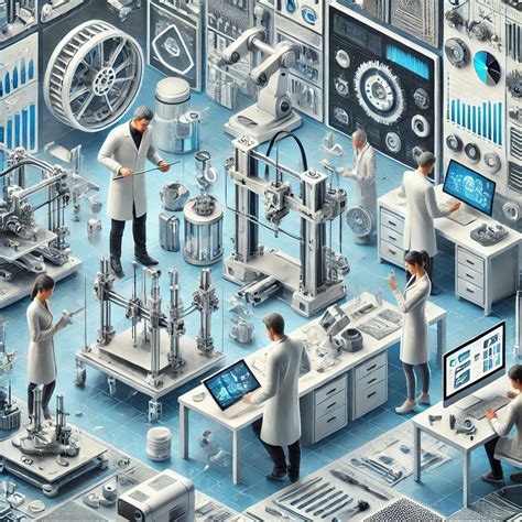 Download Cutting Edge Technology Lab Robotics 3d Printers Royalty