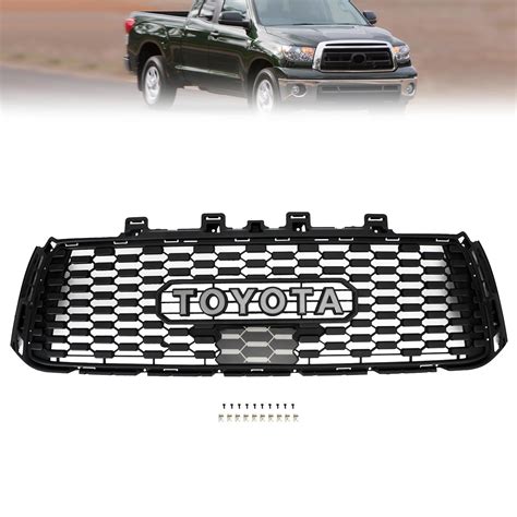 10 13 Toyota Tundra Trd Pro Black Honeycomb Front Bumper Grill Grille