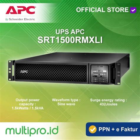 Jual Ups Apc Smart Ups Srt 1500va Rm 230v Srt1500rmxli Di Seller