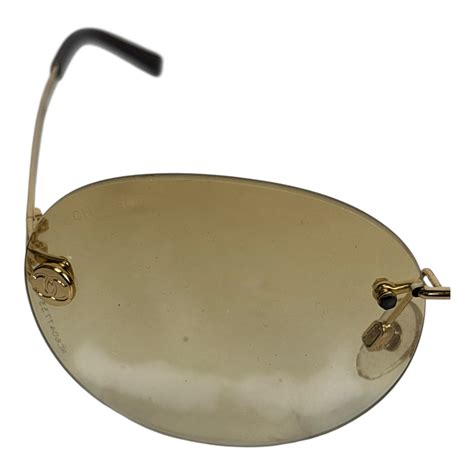 Rimless Ember Lightly Tinted Round Sunglasses Closet Cravings Consignment