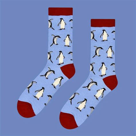Unisex Penguin Novelty Funny Crew Socks Trendy Warm Stylish Temu
