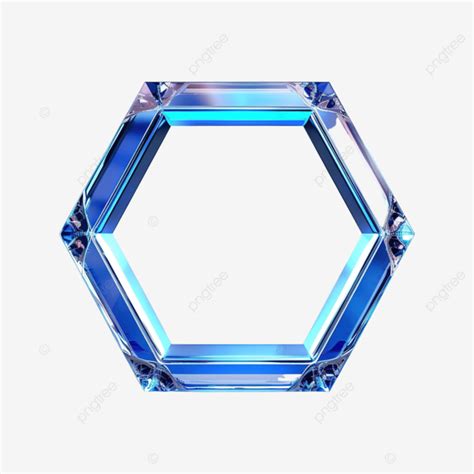 Blue Hexagon Shape For Digital Futuristic Frame Hexagon Design