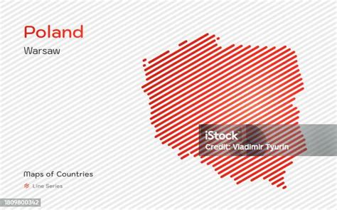 바르샤바의 수도가 있는 폴란드 지도가 선 패턴으로 표시됨 Warsaw Ghetto에 대한 스톡 벡터 아트 및 기타 이미지 Warsaw Ghetto 기 대륙 지리적