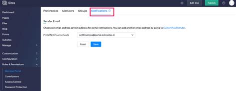 Member Portal Notifications