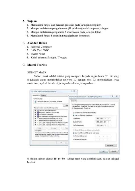 Jaringan Komputer Part 4 Perhitungan Subnetting Bahan