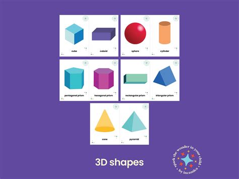 Geometry Flashcards Set Cards Shapes Lines Angles And D Figures Engaging Educational