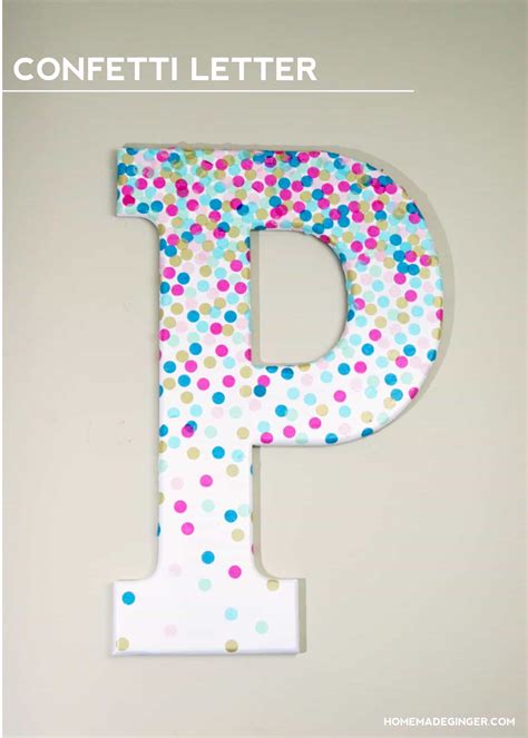 Confetti Decorative Letters For Wall Decor Mod Podge Rocks