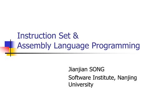 Ppt Arm Architecture Overview Instruction Set And Assembly Programming