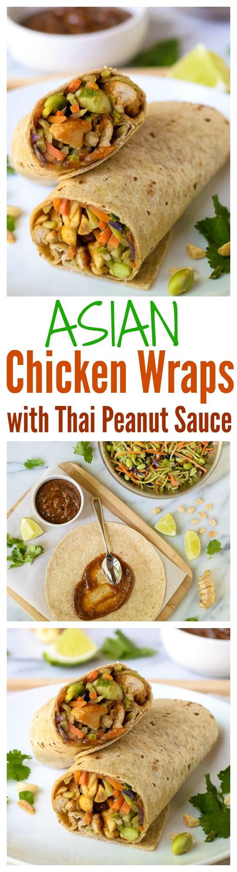 Asian Chicken Wraps With Thai Peanut Sauce Recipes Yummy Dinners