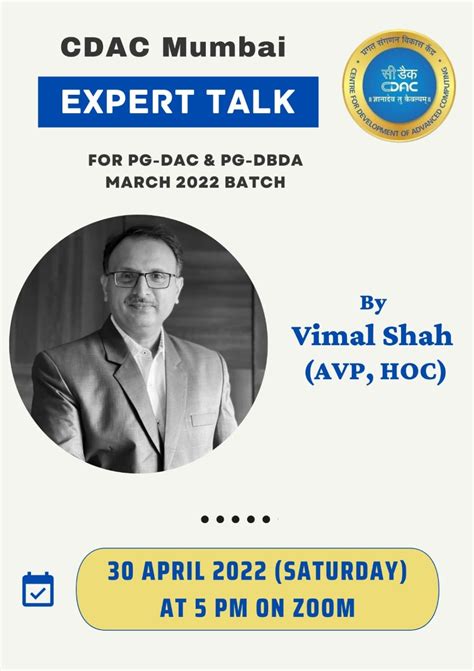 Cdac Mumbai Education And Training On Linkedin Experttalk Pgdac Pgdbda Cdacmumbai 114