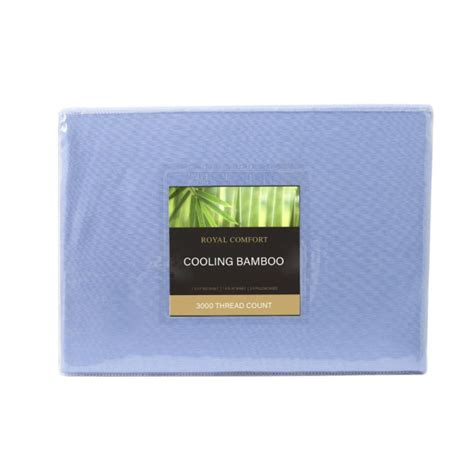 3000tc Bamboo Cooling Sheet Set Ultra Soft Bedding King Light Blue