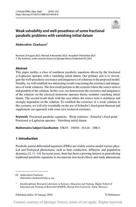 Weak Solvability And Well Posedness Of Some Fractional Parabolic