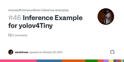 Inference Example For Yolov4tiny · Issue 46 · Microsoftonnxruntime