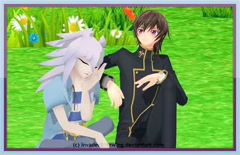 Mmd Yu Gi Ohcode Geass Sitting Together By Invaderblitzwing On