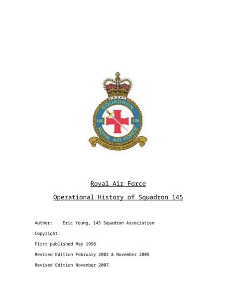 Doc History Of Raf Squadron 145 Dokumentips