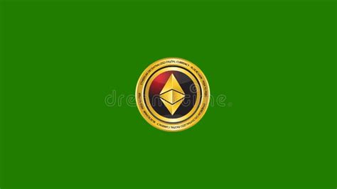 Ethereum Cryptocurrency D Rendering On Fire Green Screen Background Stock Footage Video Of