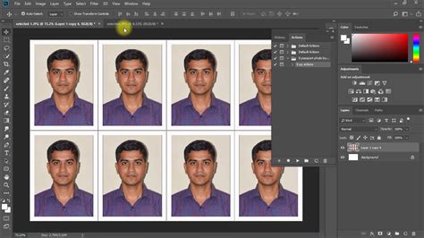 How To Create A Passport Size Photo In Adobe Photoshop Cc Class No My