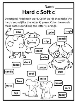 Soft And Hard C And G Activities Hard C And Soft C Worksheets Hard And Soft G