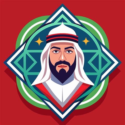 Premium Vector A Drawing Of A Man With A Beard And Mustache And A Beard