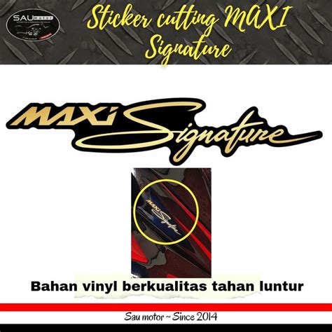 Jual Saumotor Sticker Maxi Signature Nmax Stiker Vinyl Sticker Cutting Maxi Signature Yamaha