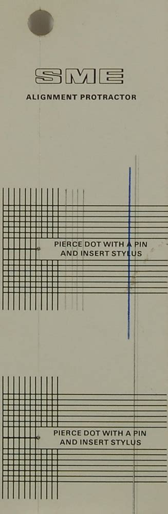 Sme Alignment Protractor Adjustement Instructions Others Sme Other Hifi Literature Hifi